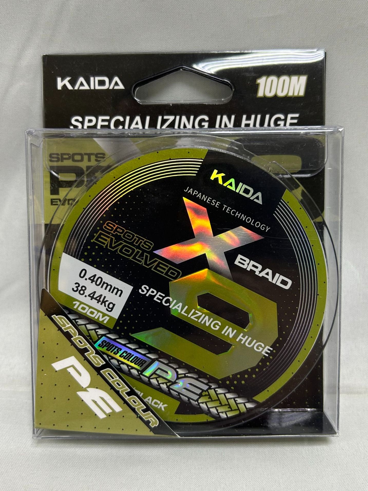 Плетеный шнур KAIDA 9X SPOTS EVOLVED 0,40 мм - 38,44 кг