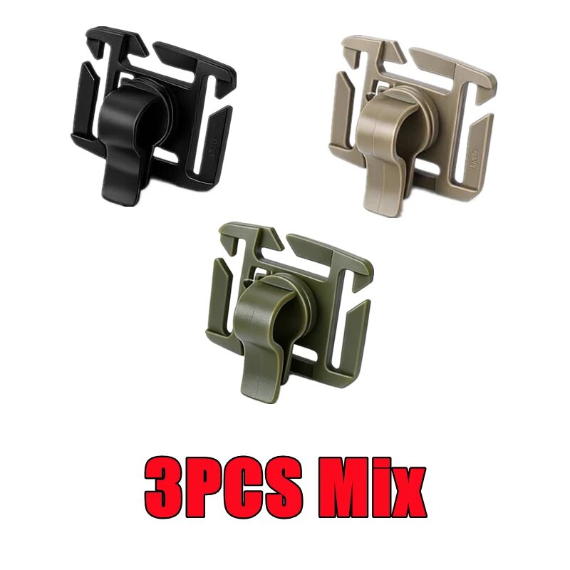 Поворотный зажим для трубки Molle, 3PCS Mix