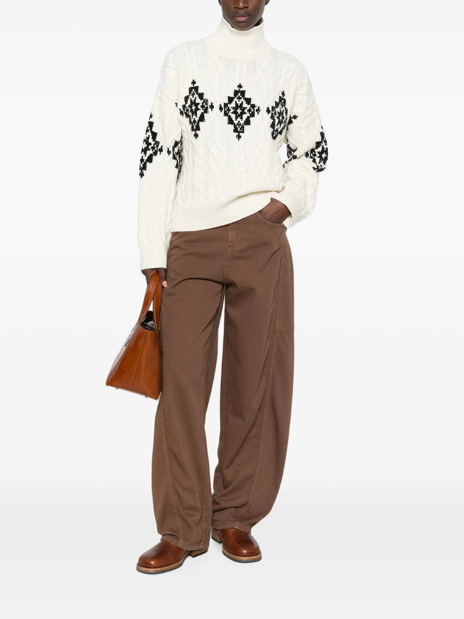 Свитер Ermanno Firenze Sequin-embellished cable-knit sweater, размер 38 — фото 1