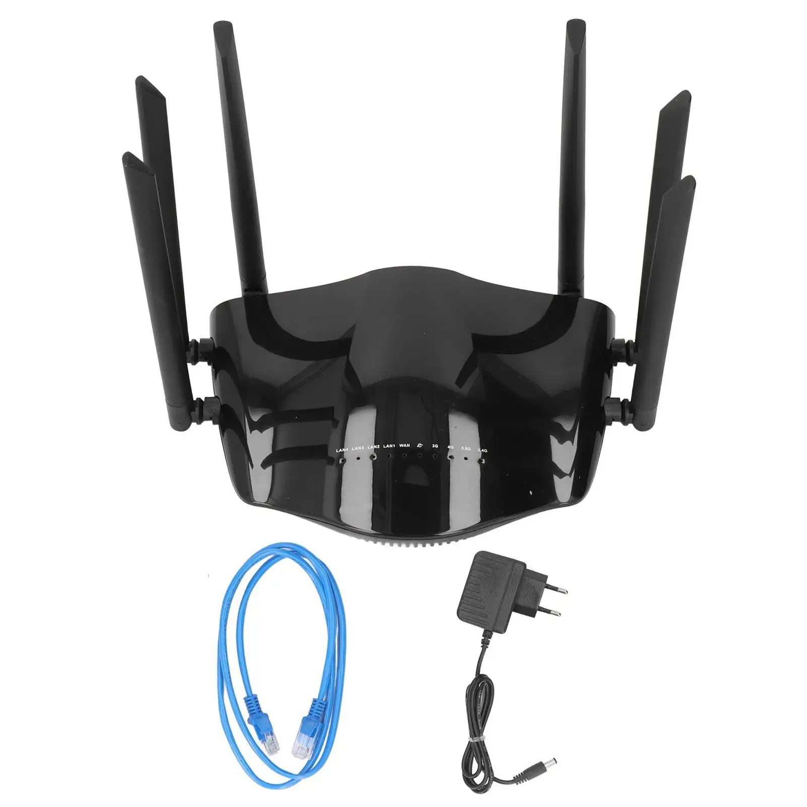 4G LTE WiFi Роутер, 6 антенн, 2.4/5 ГГц, Двухдиапазонный, Гигабитный, Слот SIM, EU Plug