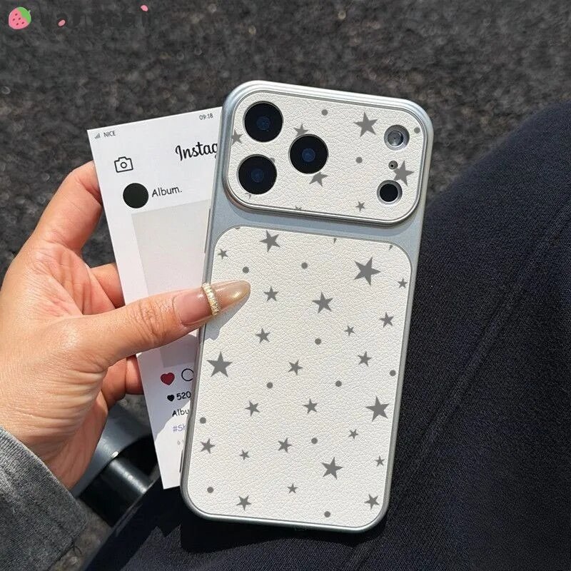 Чехол Honor X6C из искусственной кожи со звездами