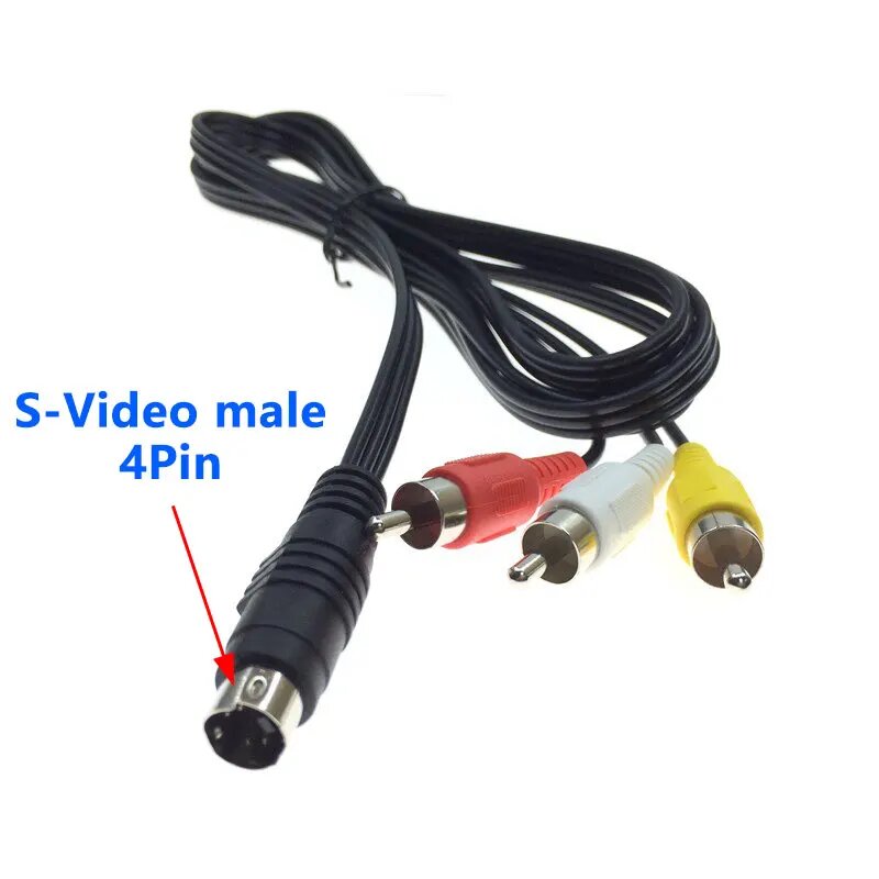 AV кабель JCD 1.5м S-Video на 3RCA 4PIN