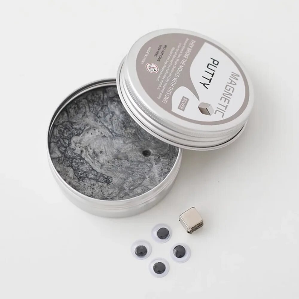 Магнитная глина putty, серый цвет