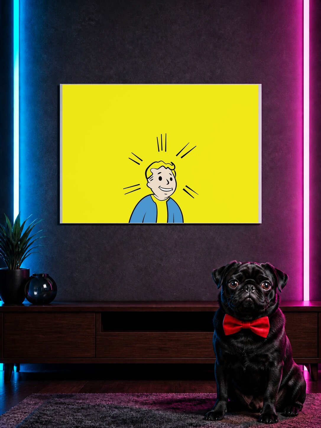 Постер Fallout Vault Boy, минимализм, вариант 2