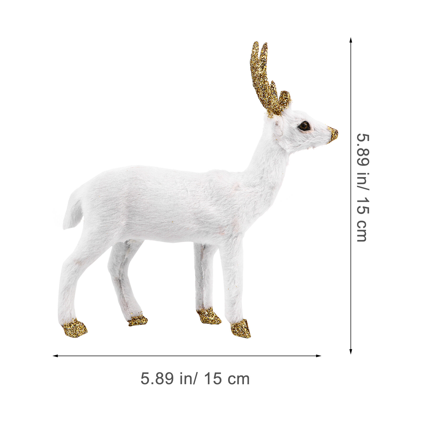 2pcs Игрушка В Forme Деревянного Оленя Из Плюша Симпатичное Украшение Комнаты 15x15x4cm