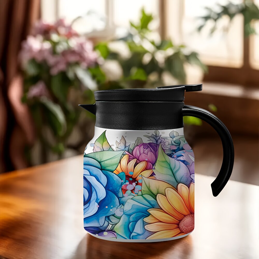 Чайник для чая и кофе с фильтром из нержавеющей стали, 27oz