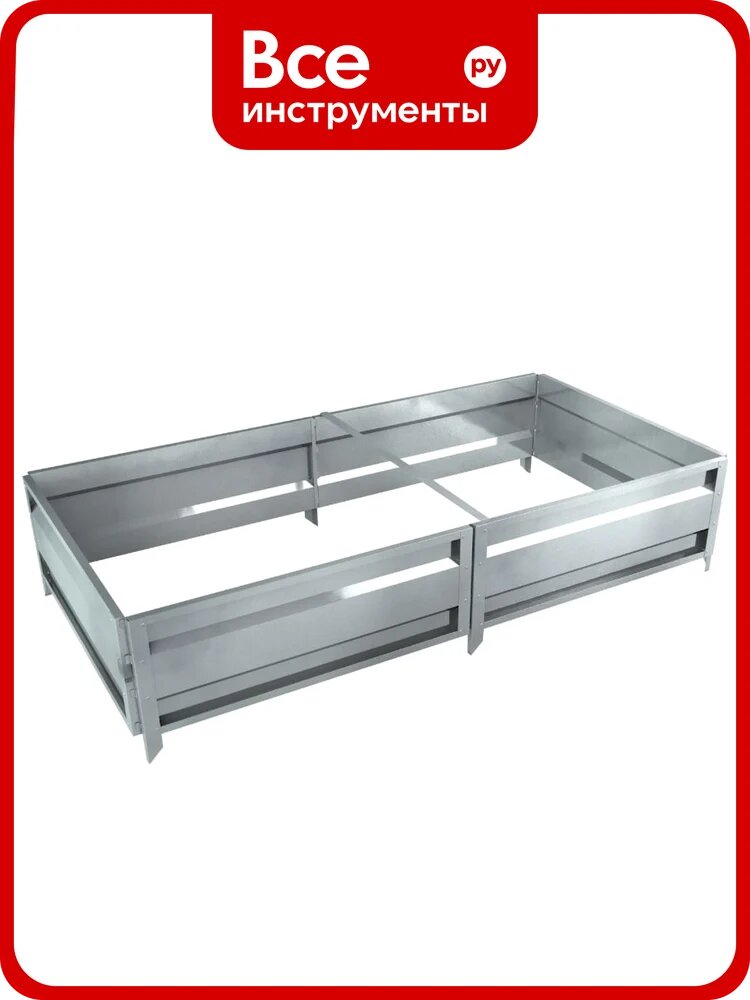 Сборная грядка Delta-Park GU 1х2 м, серебристая 30011_GU12Zn
