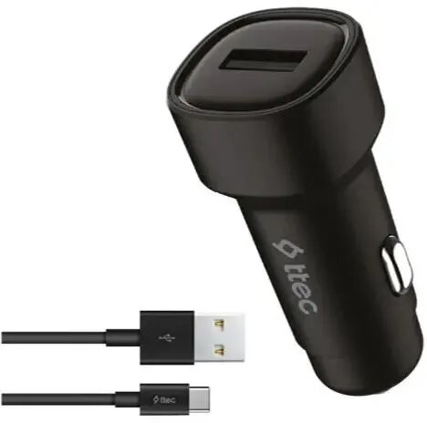 Автомобильное зарядное устройство TTEC 2CKS30CS, USB-A, USB-C, 12Вт, 2.4A, черный
