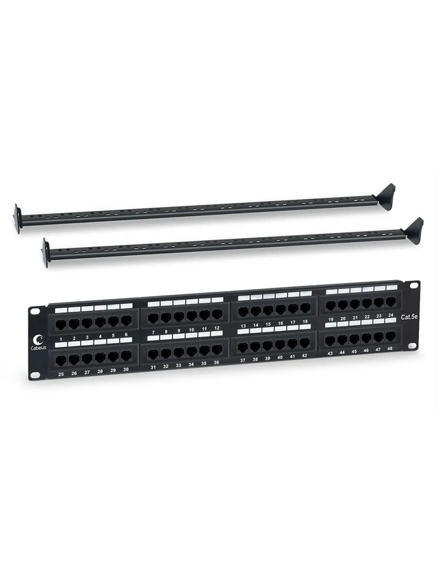Патч-панель Cabeus PLHD-48-CAT.5E-DUAL — фото 1