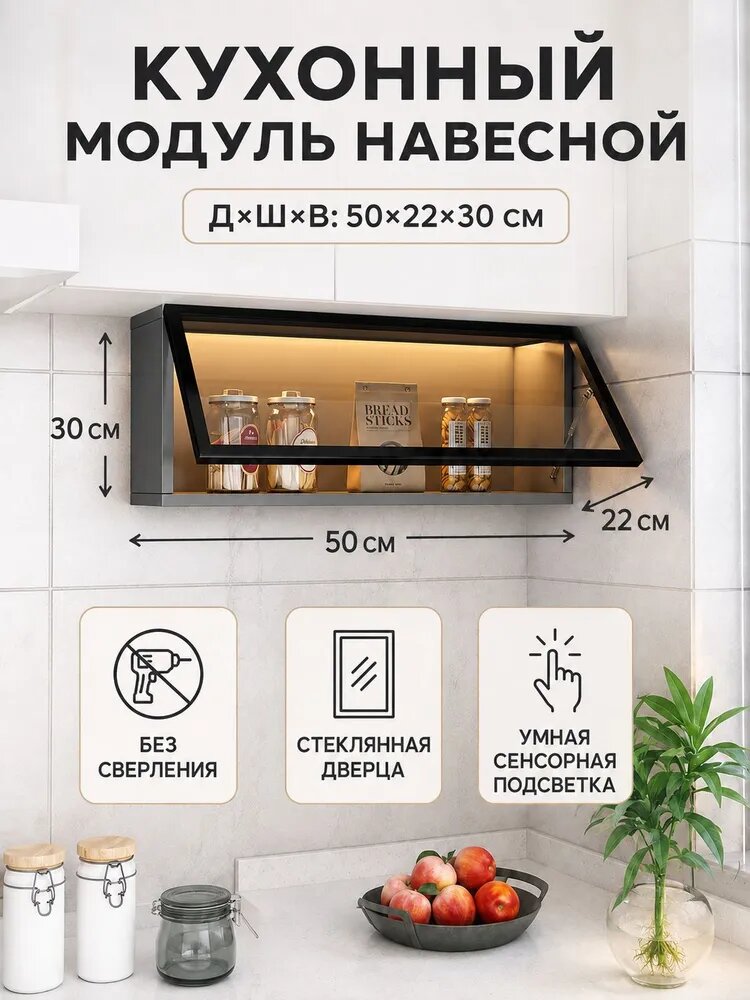 Кухонный модуль навесной 50х22х30 см
