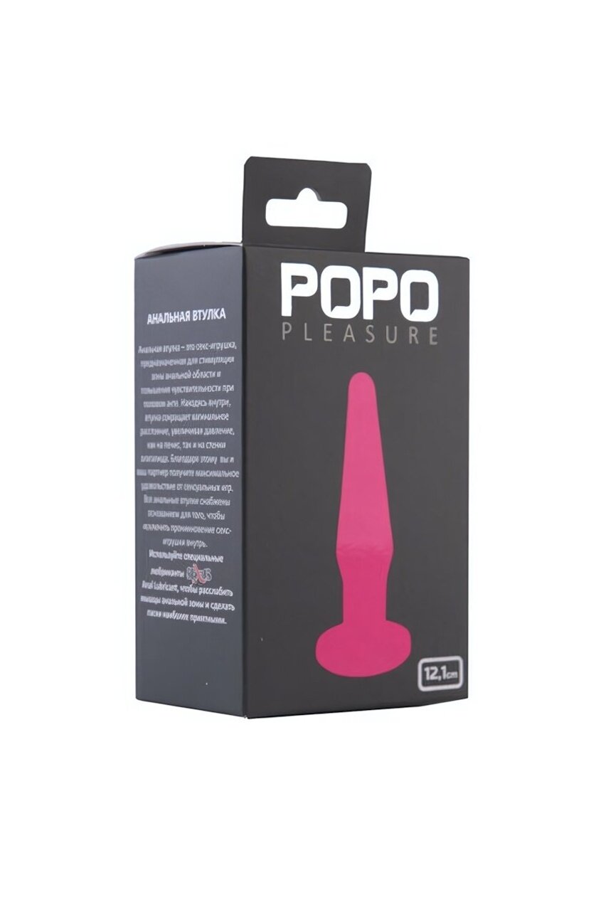 Анальная пробка PoPo Pleasure 12,1 см, розовая, TPE, для мужчин и женщин