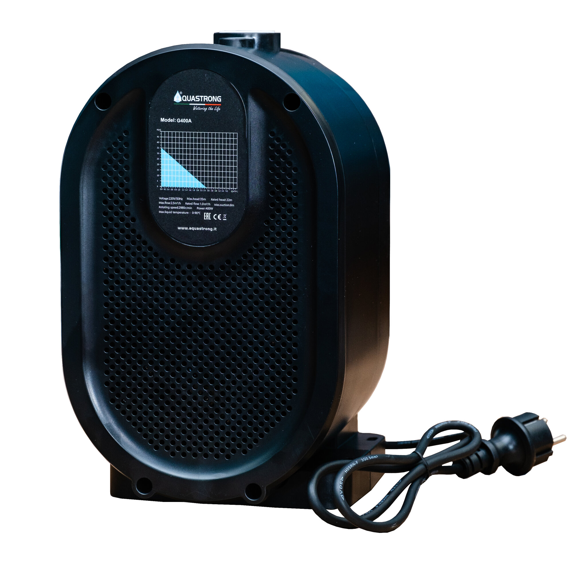 Насосная станция Aquastrong AQ-G400A, для дома, тихая работа, мощность 400Вт, высота подъема 35м