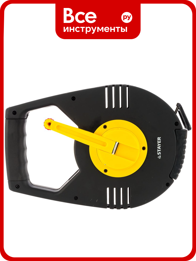 Мерная геодезийная лента 50 м х 13 мм RACER STAYER 2-34186-050 прочной конструкции