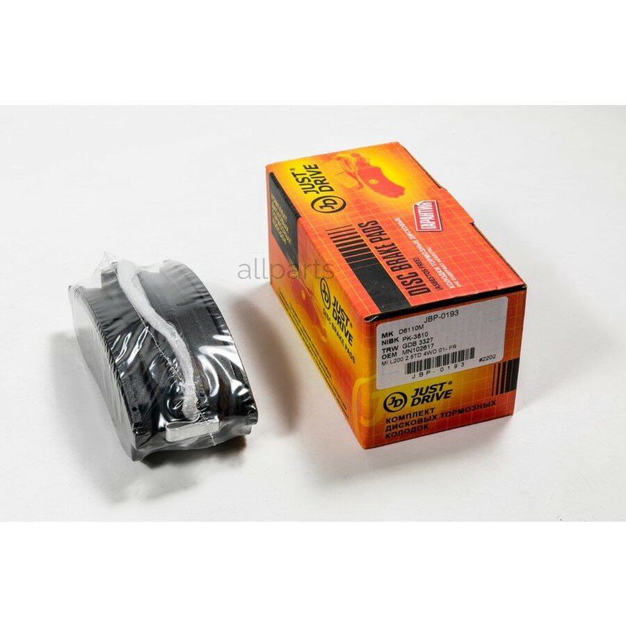 JUST DRIVE JBP0193 Колодки тормозные, передние D6110M