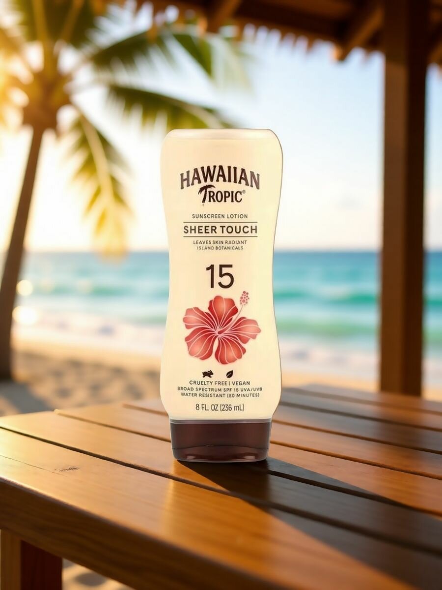 Hawaiian Tropic, Sheer Touch, солнцезащитный лосьон, SPF 15, 236 мл