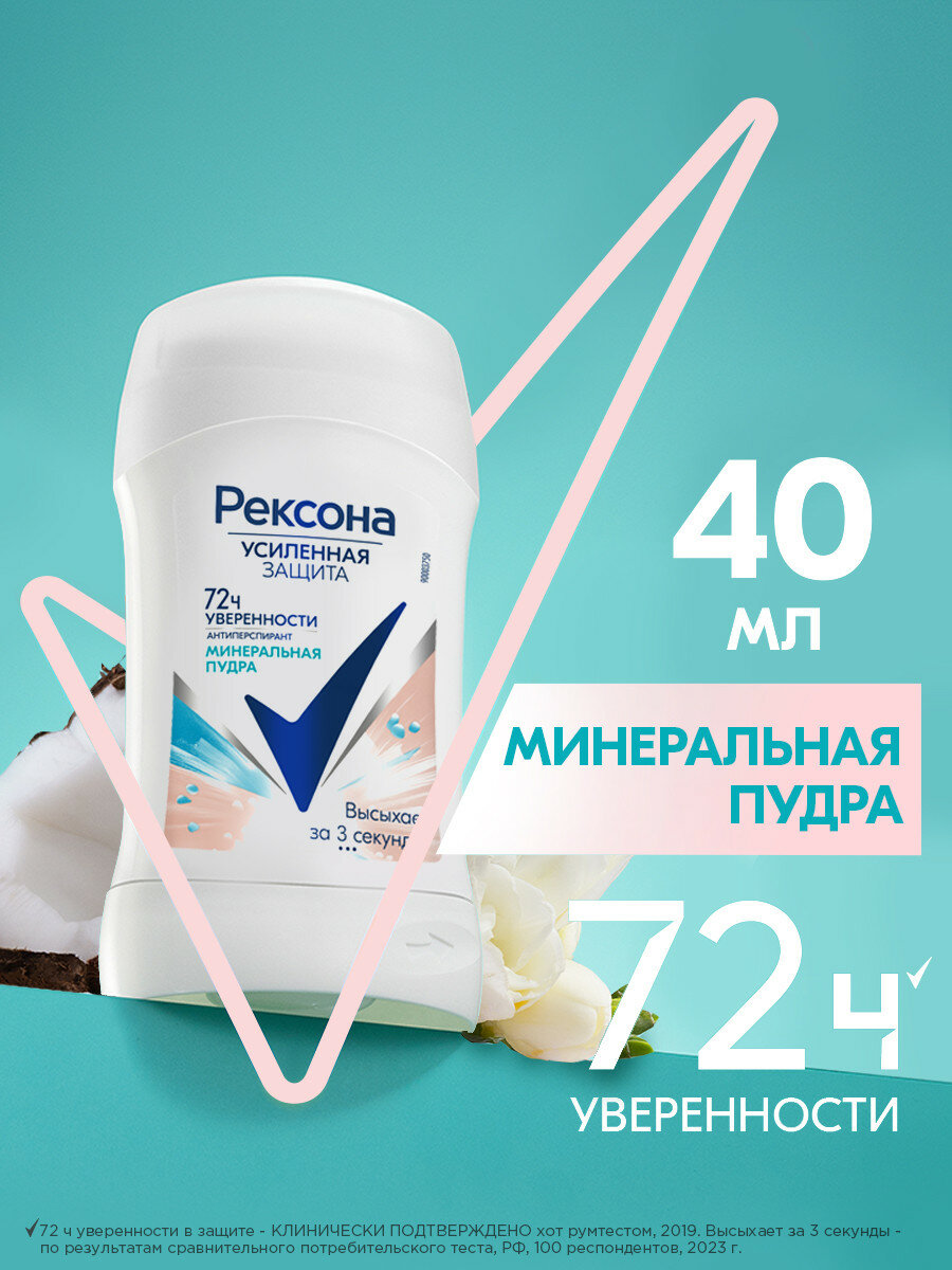 Антиперспирант женский Рексона Минеральная пудра 40 мл