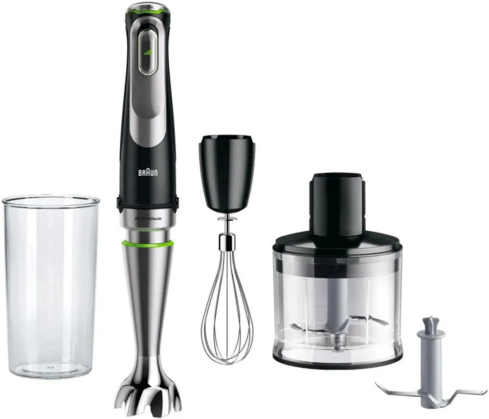Блендер Braun MQ9135XI, погружной, чёрный, 1200Вт, 3 скорости
