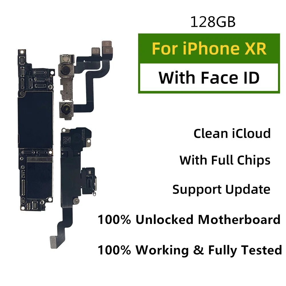 Полностью Разблокированная Материнская Плата Для iPhone X/XR/XS Max С/без Face ID, XR 128G Face ID