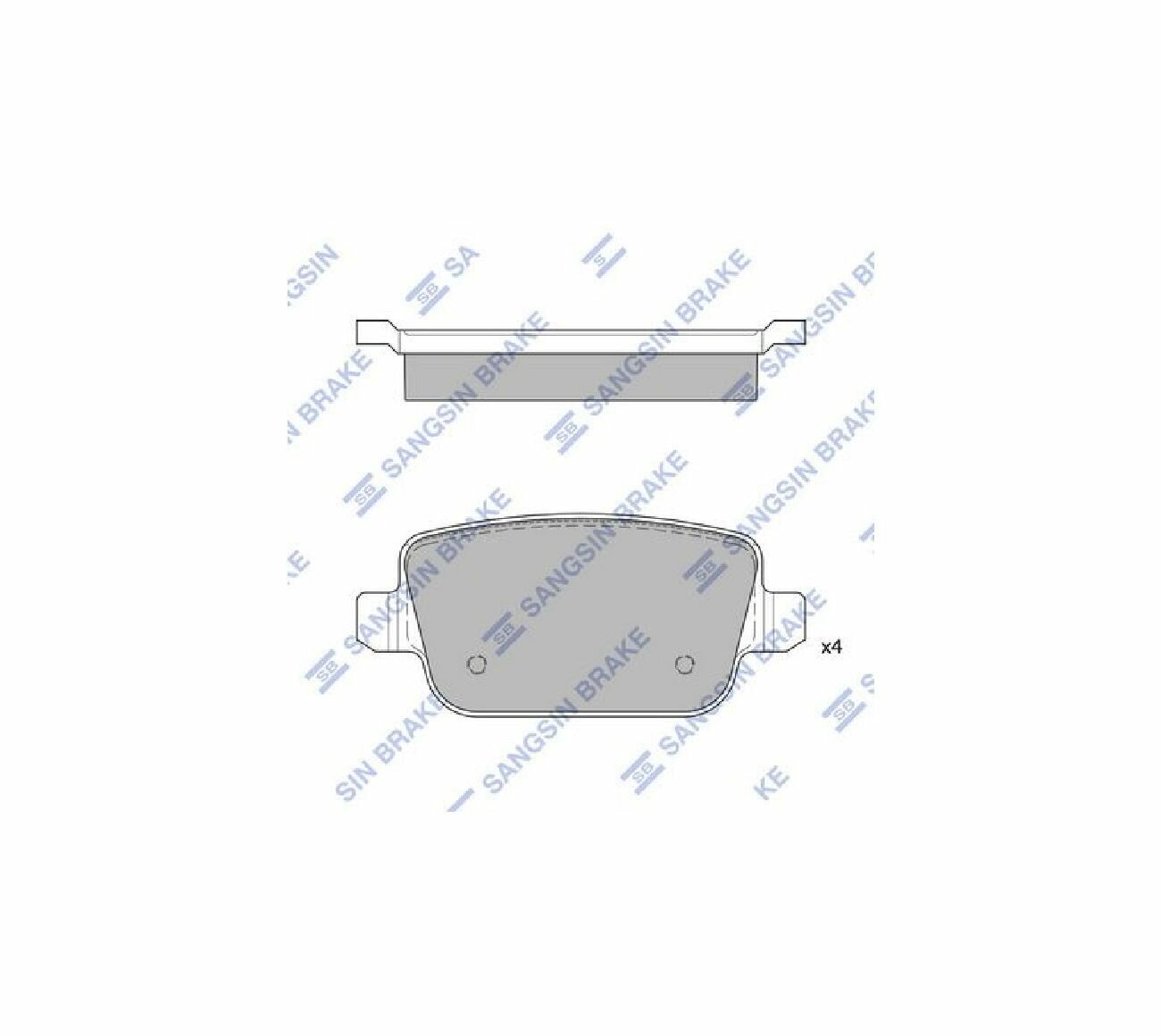 Колодки тормозные дисковые SANGSIN SP2101R
