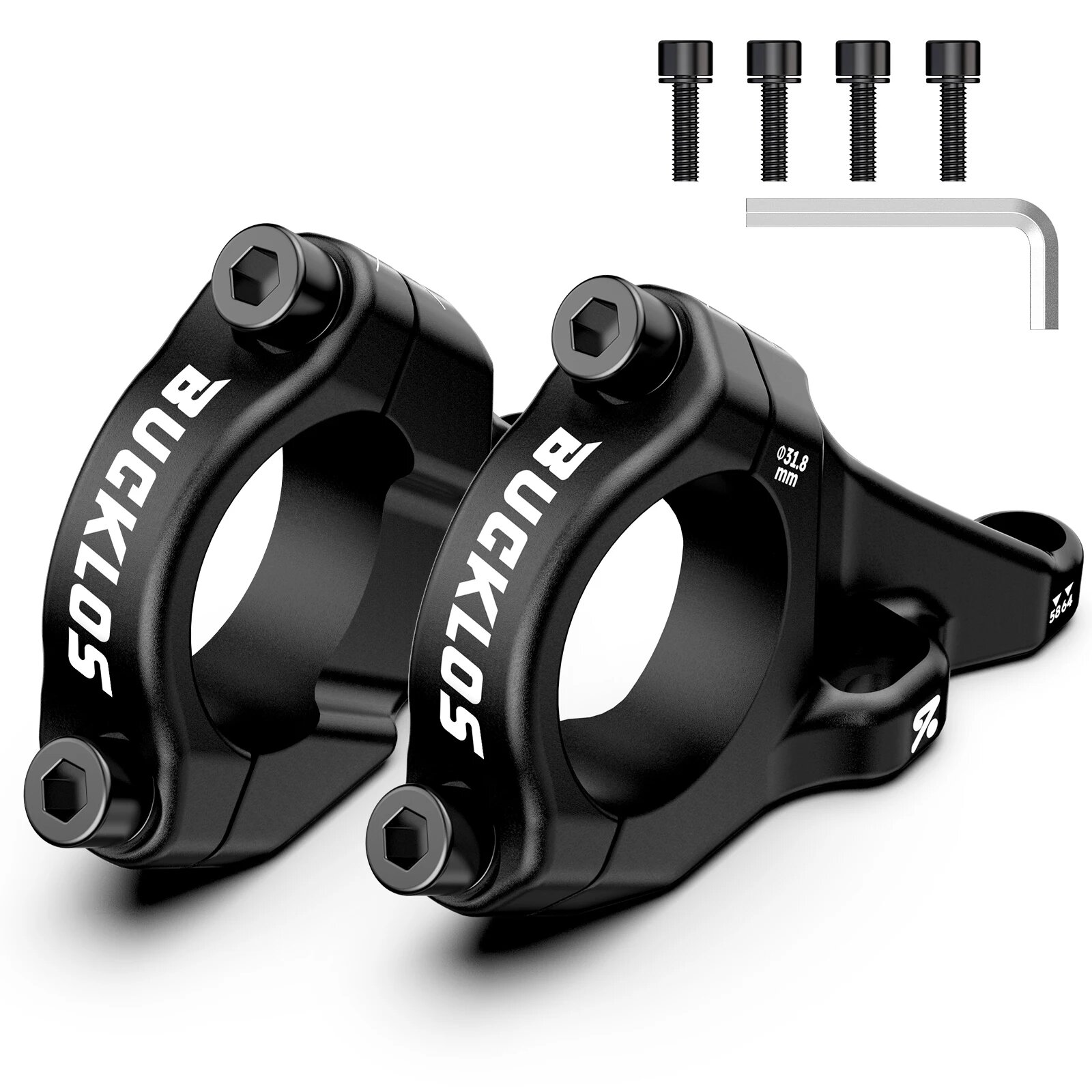 BUCKLOS Вынос руля для горного велосипеда 31.8/35мм Черный, 31.8mm-Black