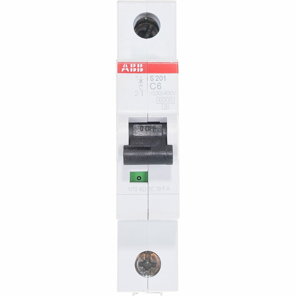 Автоматический модульный выключатель ABB 1п C S201 6кА 6А 2CDS251001R0064