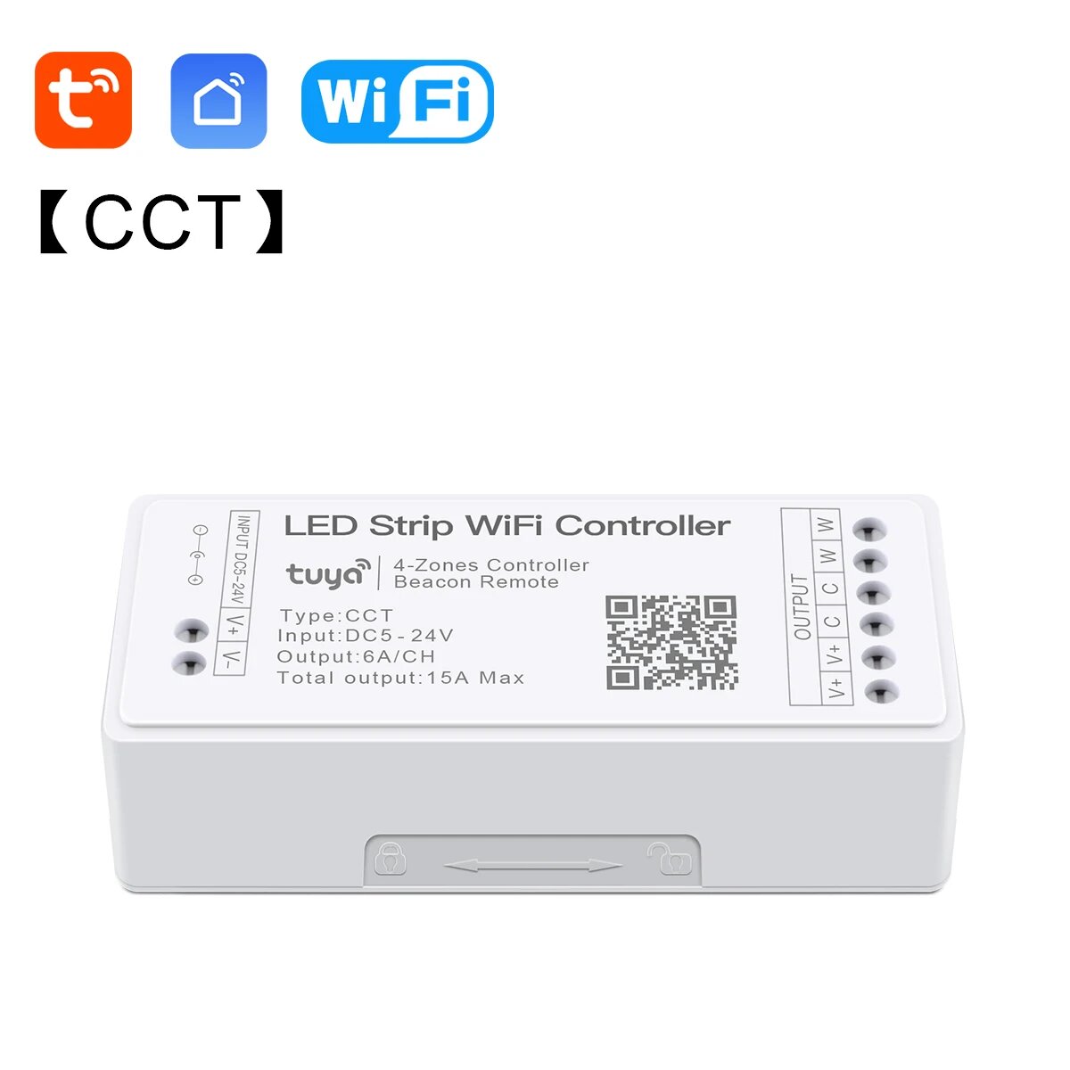 CHNAITEKE RGB Контроллер Tuya для светодиодных лент 12-24В CCT Controller