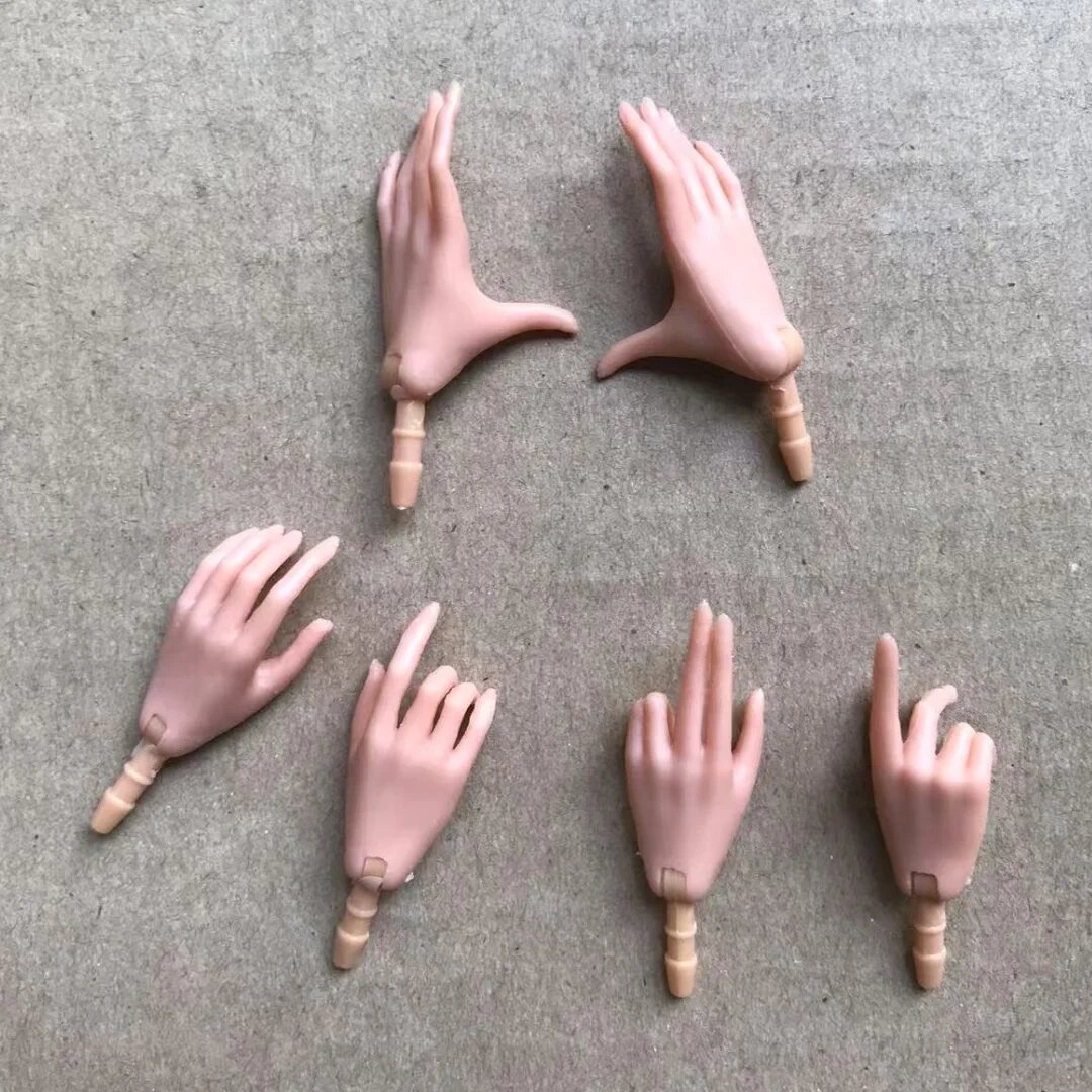 Кукольные руки 1/6, 4 жеста, розовый, red beige