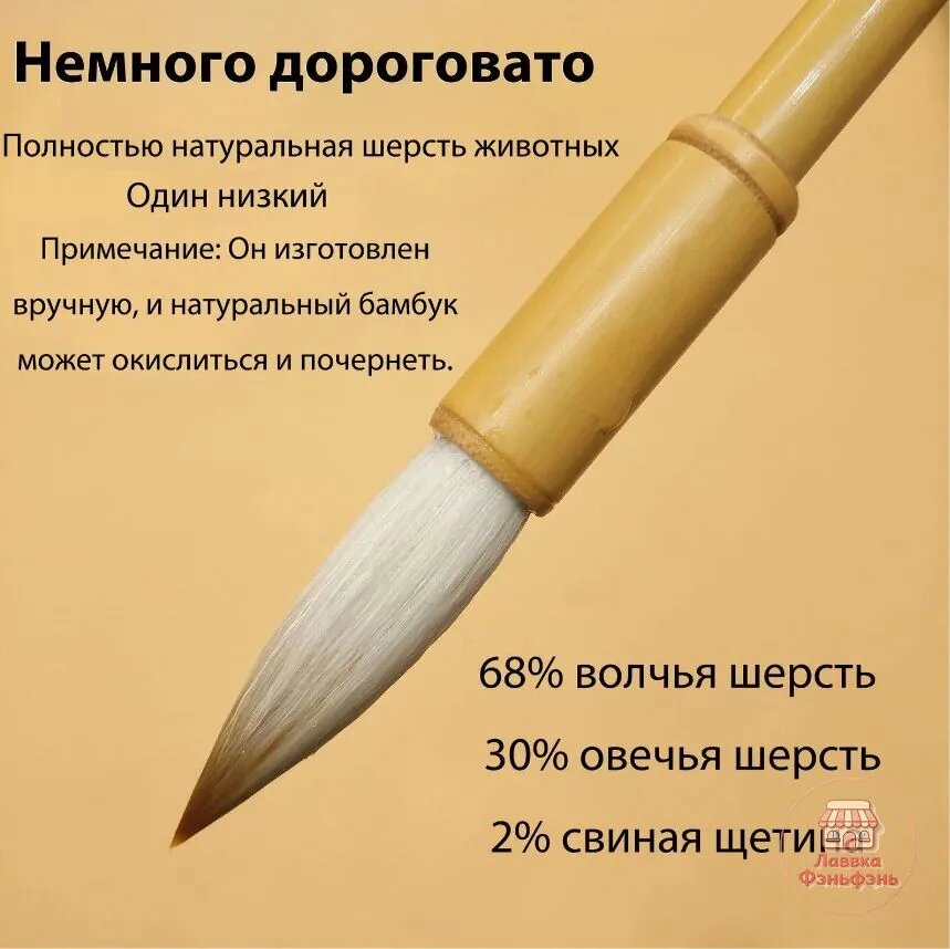 Кисть для рисования Круглая, 1 шт.