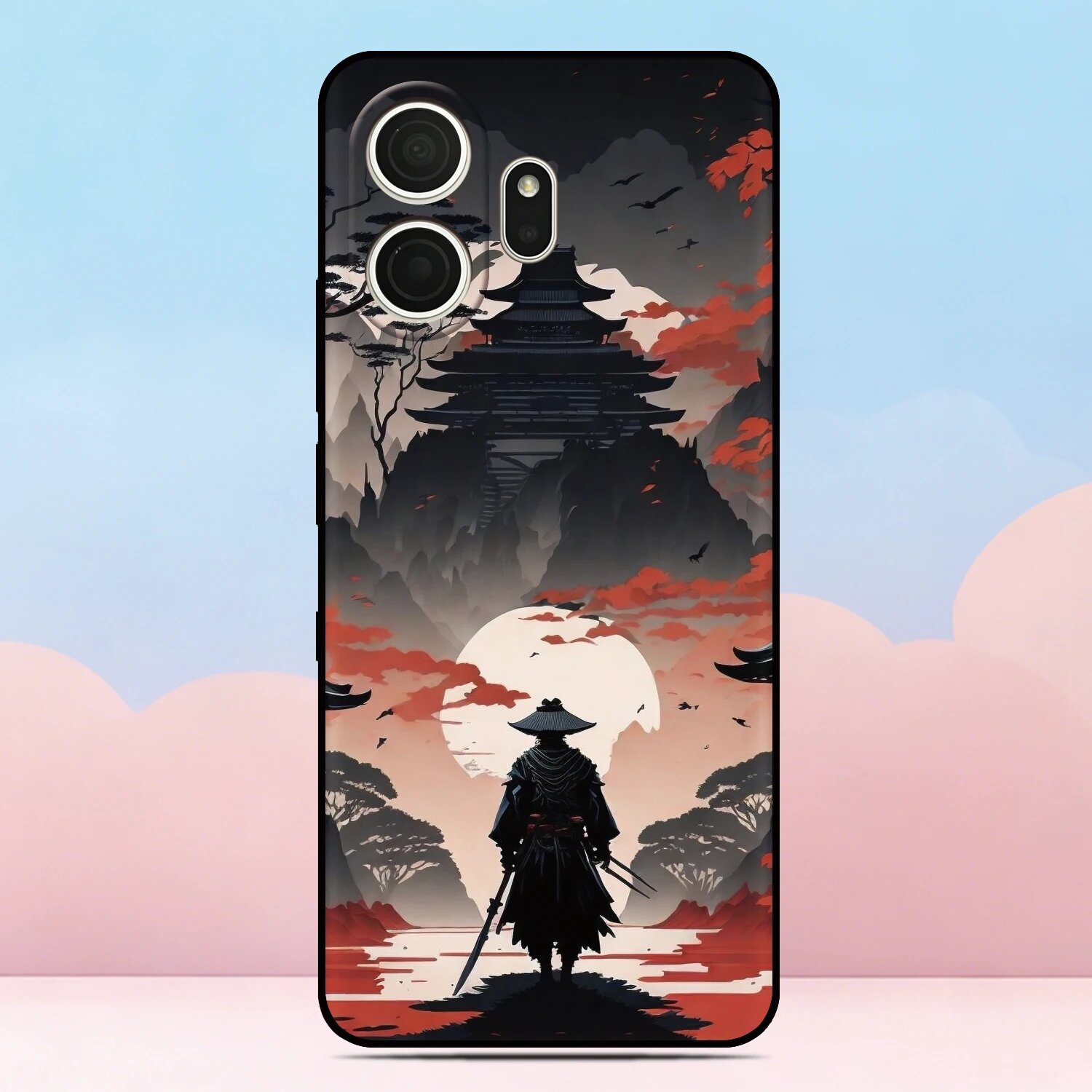 Японский чехол для телефона с изображением самурая для TCL NxtPaper 70 Pro 5G, окрашенный в Case-A23