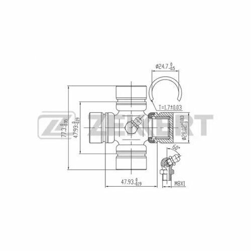 Крестовина карданного вала для автомобиля, HYUNDAI / KIA 495983E100 (1 шт.)