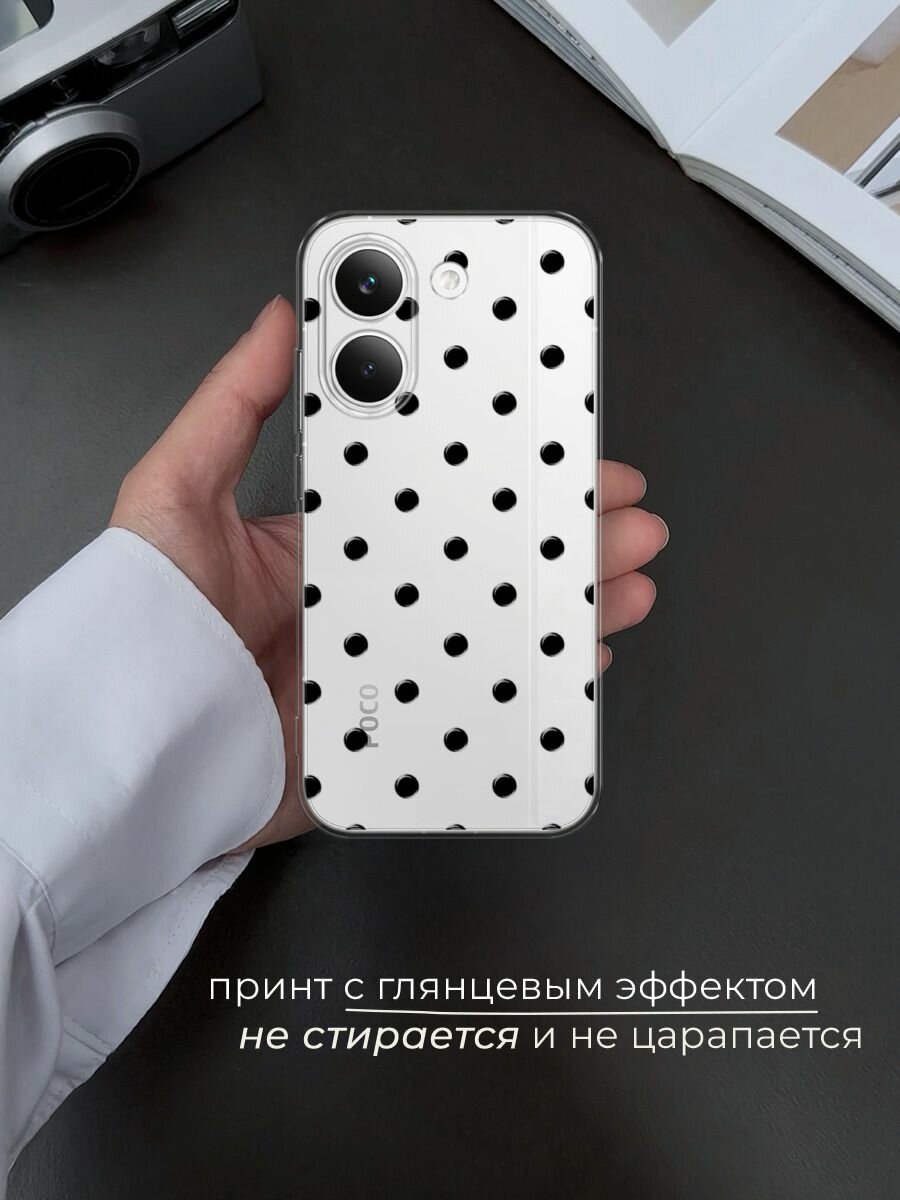 Силиконовый чехол на Poco X8 Pro / Поко X8 Про с принтом Узор из точек — фото 1