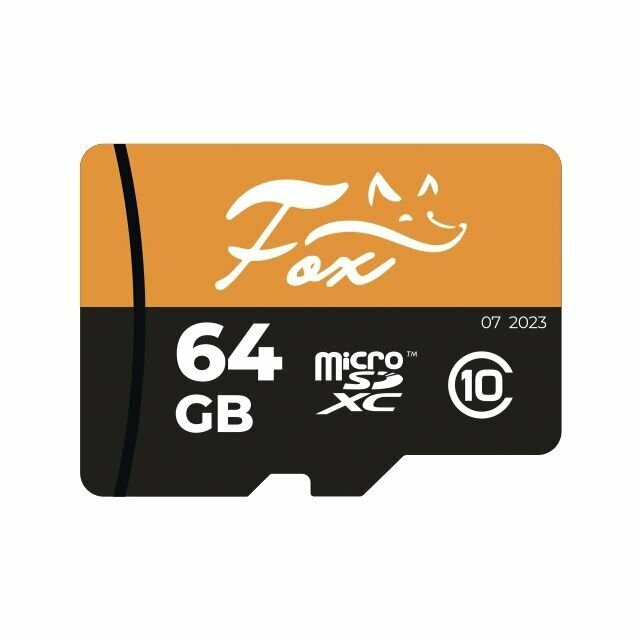 Карта памяти Fox FX-SD64GB microSD 64 Гб Class 10 UHS-I U3 для видеодомофонов и камер видеонаблюдения