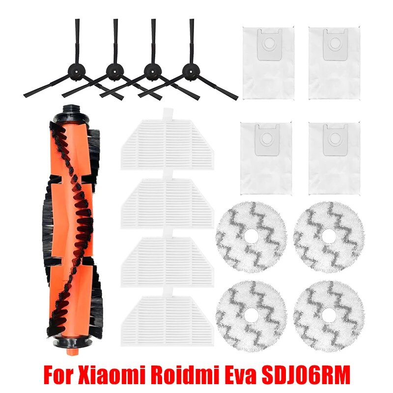 Запчасти для робота-пылесоса Xiaomi RoidMi EVA SDJ06RM: фильтр, щетки, салфетки set 5
