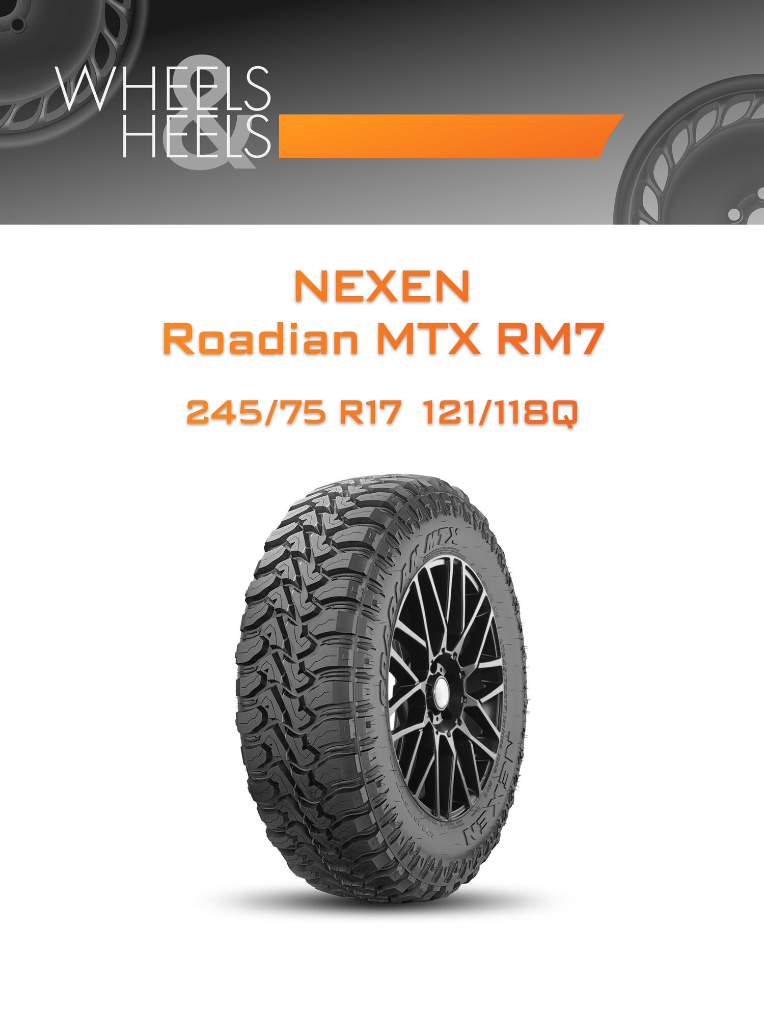Шина автомобильная Nexen Roadian MTX RM7 MT 245/75 R17 121/118Q SUMMER, летняя, универсальная