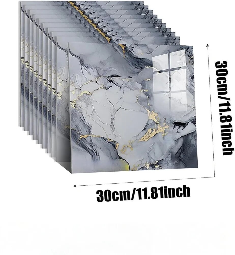Самоклеящаяся ПВХ панель для стен 30x30 см, декоративная стеновая панель для кухни и ванной комнаты.