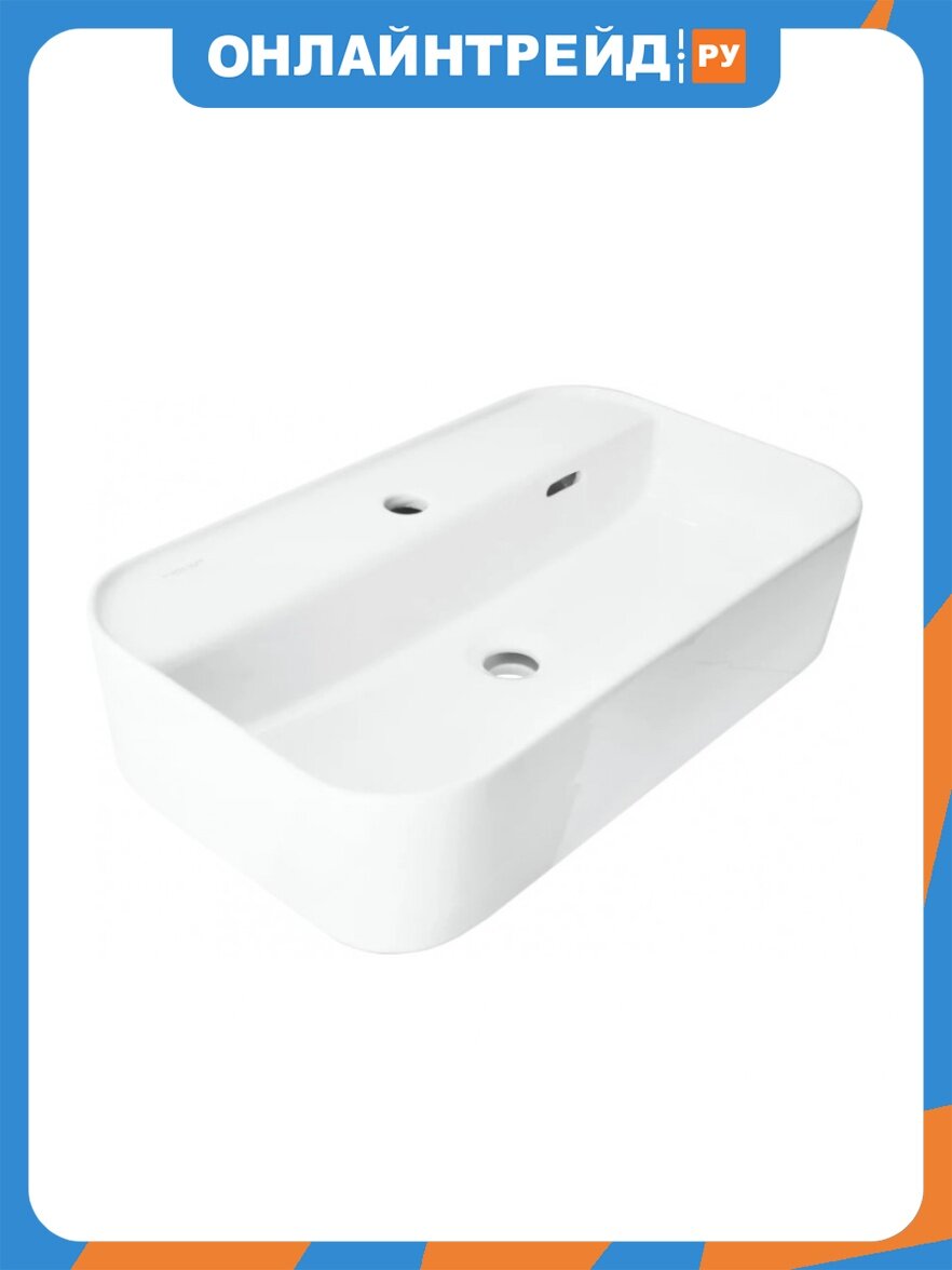 Умывальник Sanita Luxe INFINITY SHELF накладной 60 см ВКС Белый S1 (WB. CT/Infinity/60-C. Shelf/WHT. G/S1)