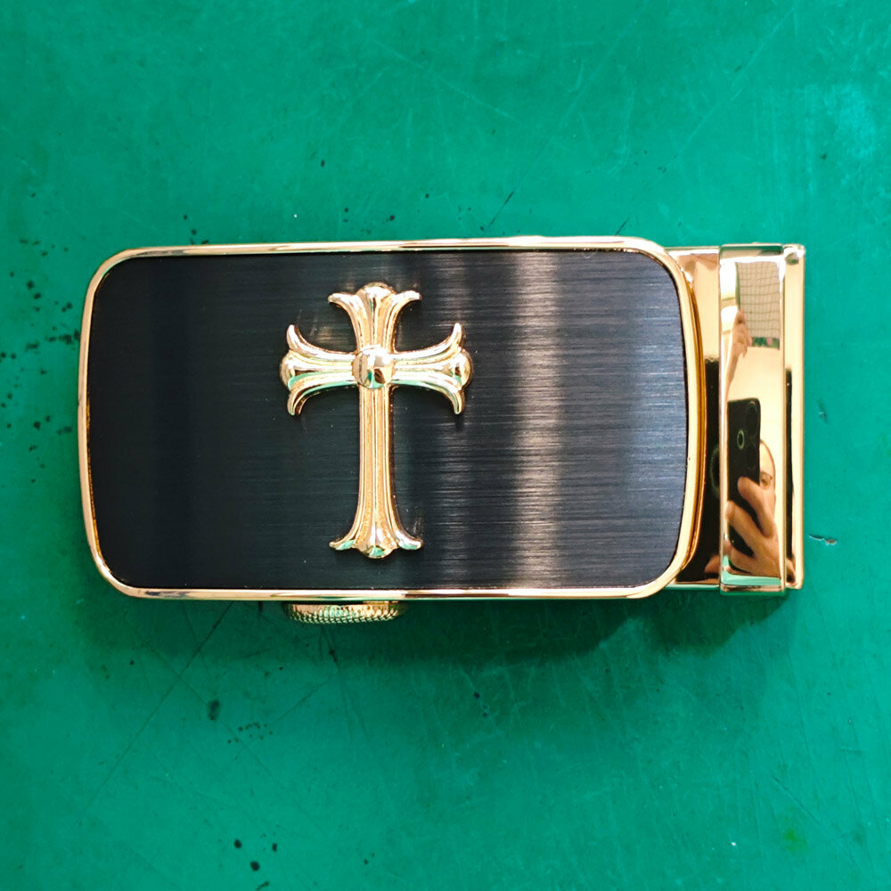 Автоматическая пряжка для ремня 35 мм с золотой крест бляха для ремня мужская