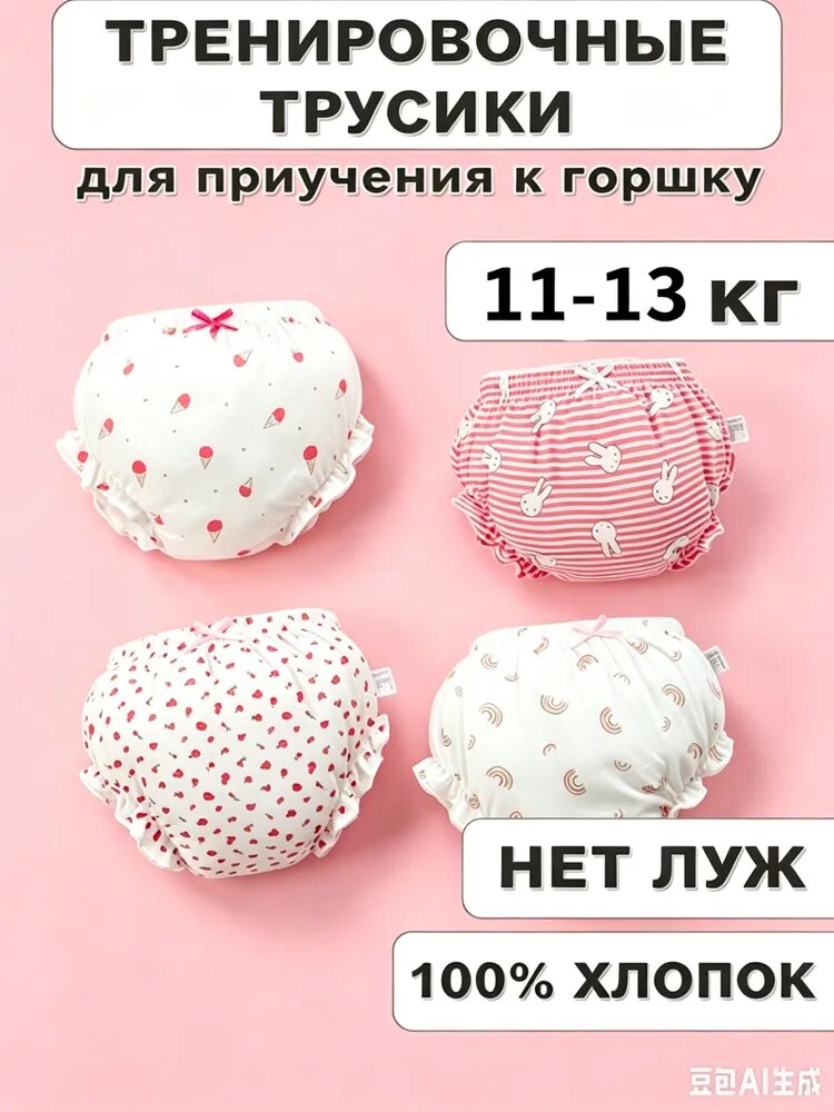 Трусики для приучения к горшку, 4 штуки