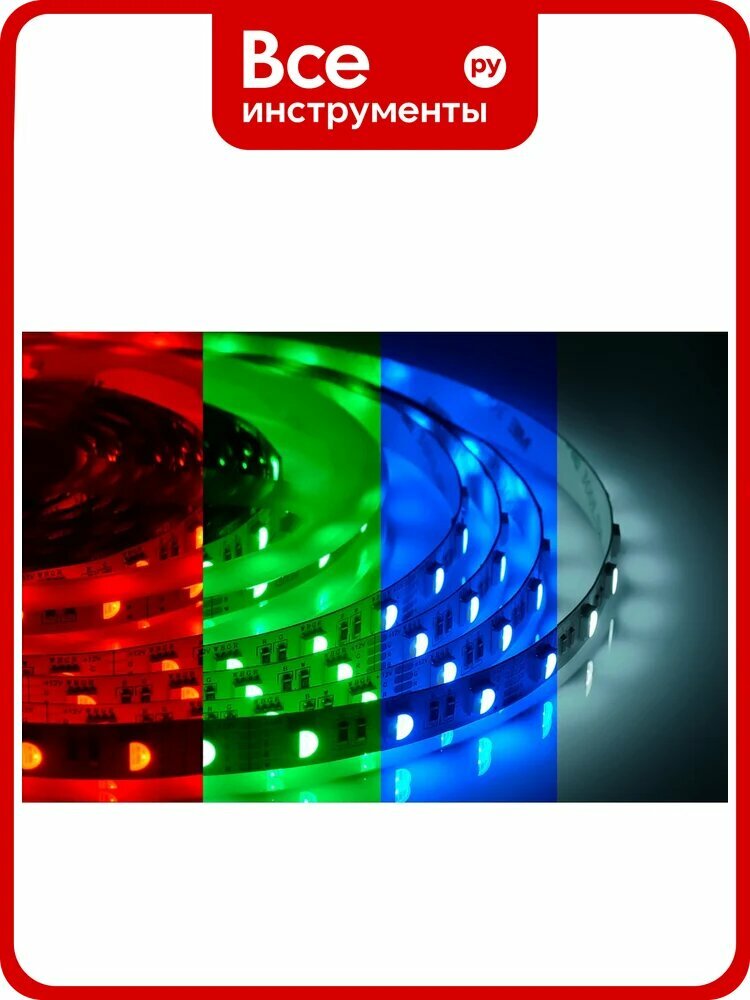 Светодиодная лента Apeyron 12В, 14.4Вт/м, smd5050, 60д/м, IP20, 500Лм/м, RGBW 109 00-109