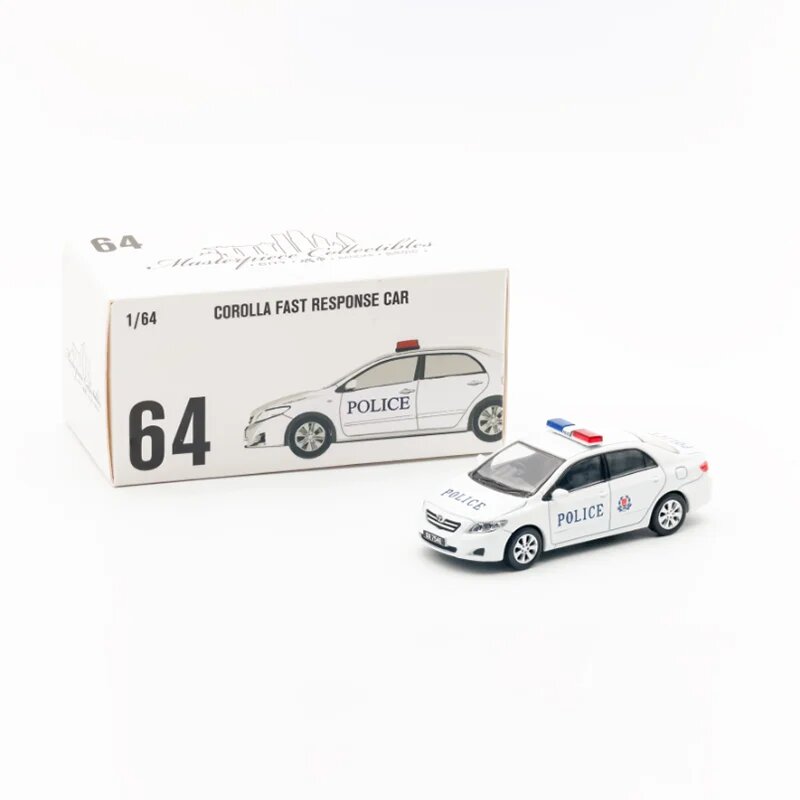 Масштабная модель автомобиля Toyota Corolla FAST RESPONSE из литого сплава 1:64, сувенир, украшение, коллекционная игрушка, статическая модель для демонстрации