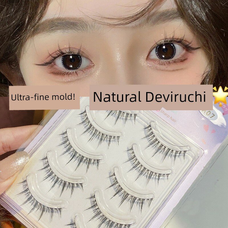 Накладные ресницы Cute Eyelash Premium YW07, натуральные, в форме рыбьего хвоста, в стиле манга, для Барби, сказочные
