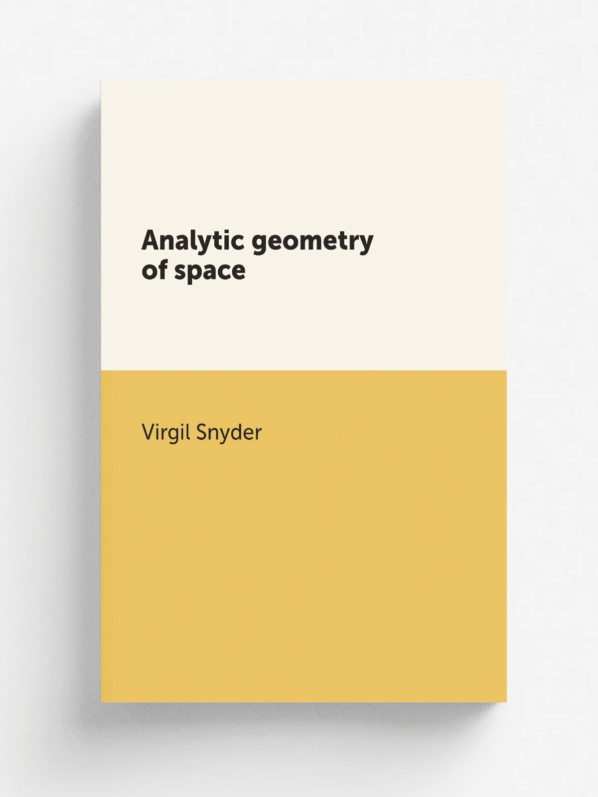Analytic geometry of space