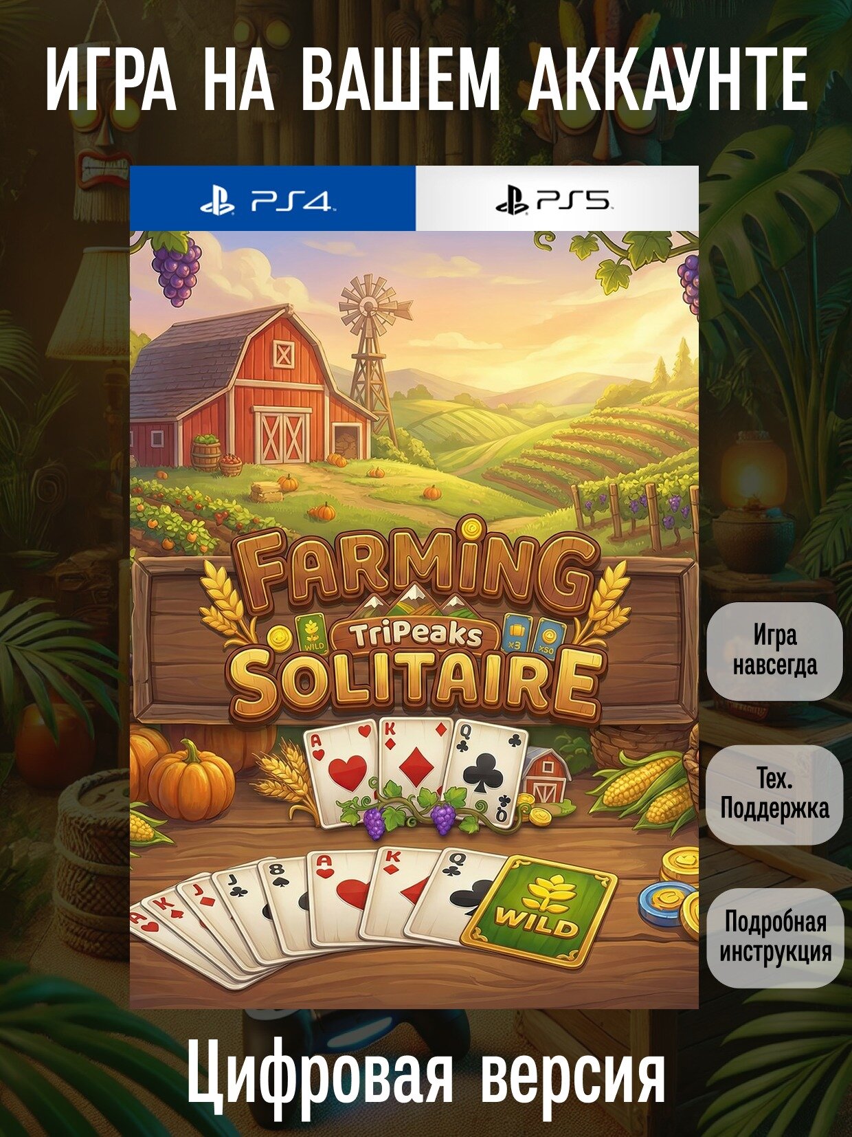 Farming TriPeaks Solitaire | PlayStation 4/5 | английский язык | Казуальные