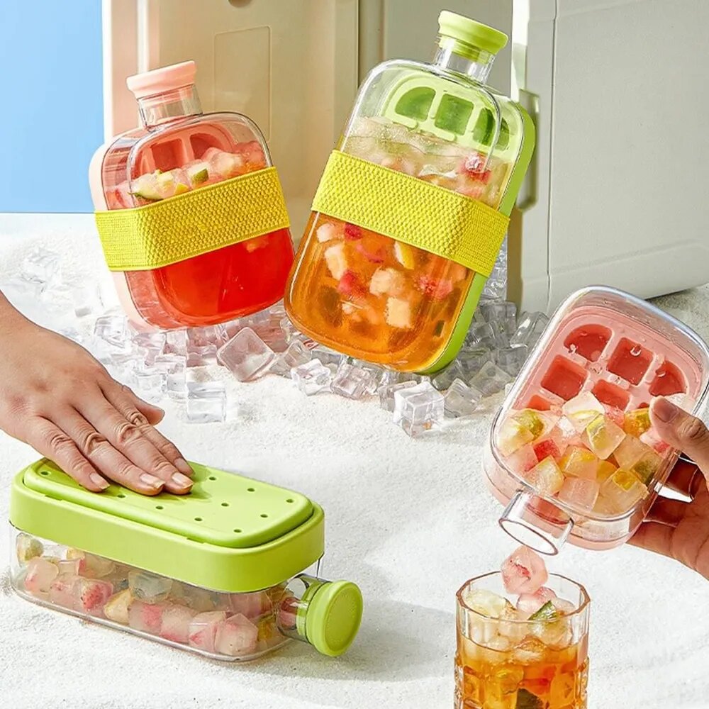 Диспенсер для напитков Ice Cubes с лотком для льда, разноцветный, ABS пластик, силикон, 300 г — фото 1