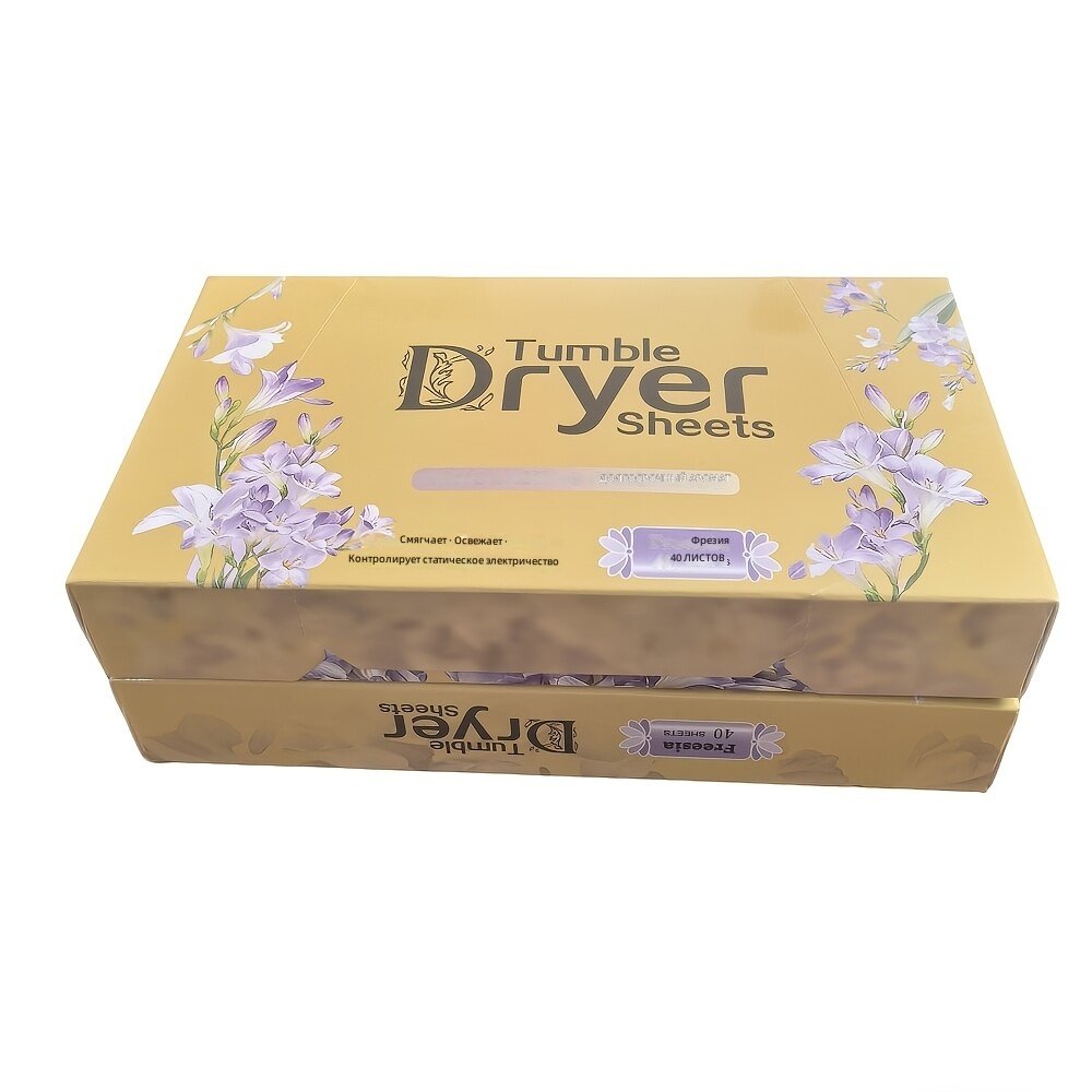 Ароматизированные антистатические салфетки для сушки белья, 80 листов, запах Фрезия