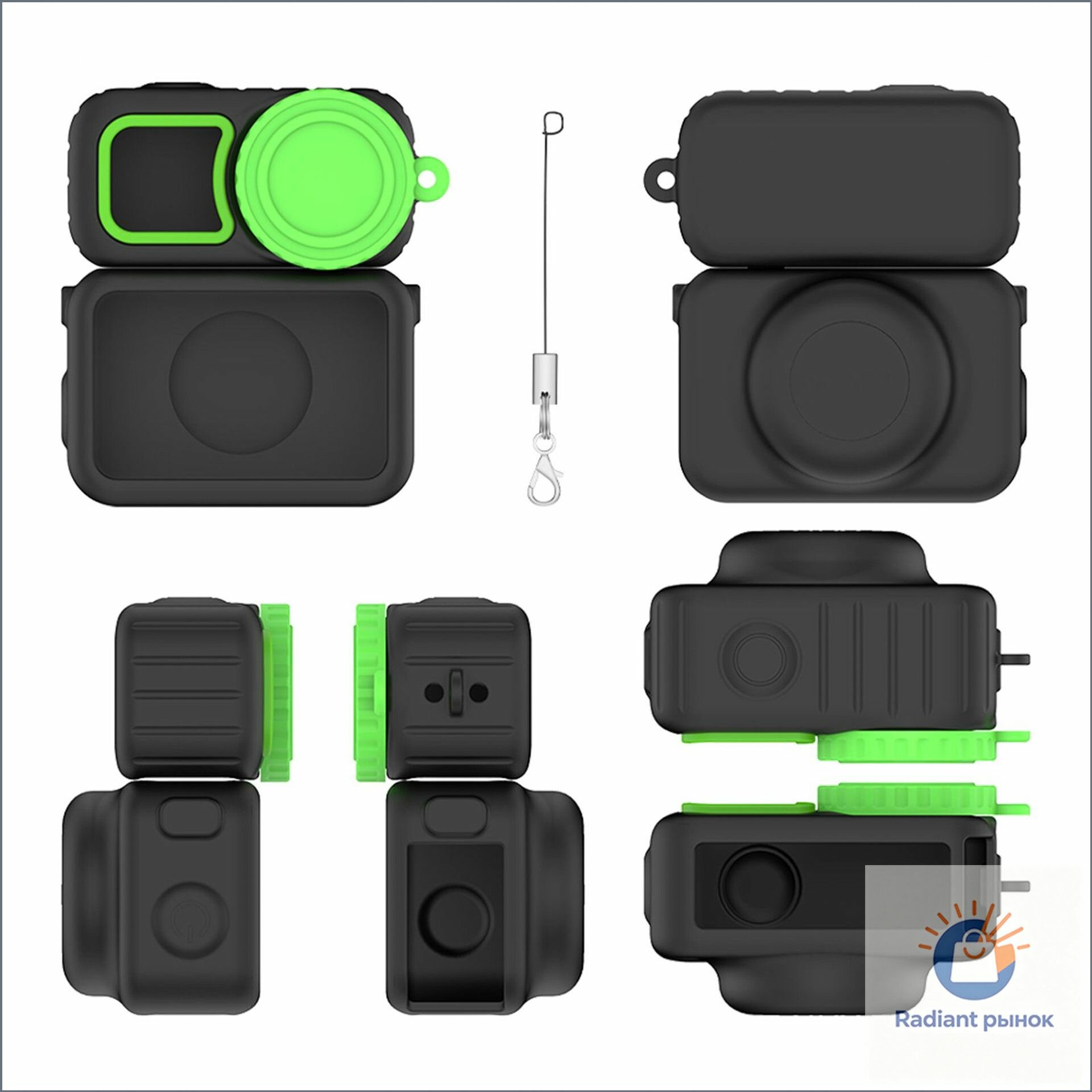 Силиконовый чехол для DJI Osmo Nano, чёрный, защита от падений и загрязнений