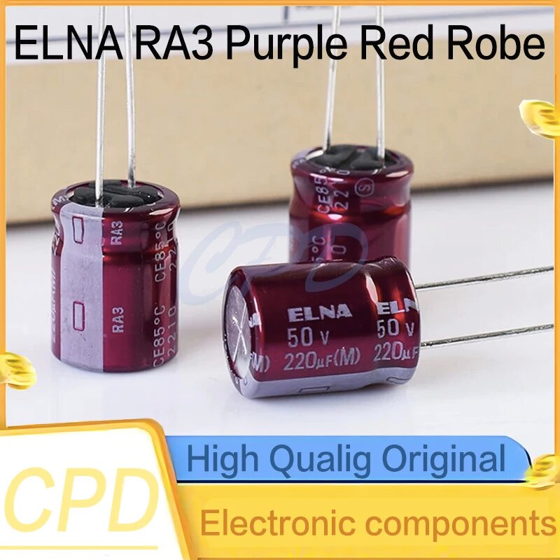 ELNA RA3 Фиолетово-красный корпус конденсаторы 4700 мкФ RA3 35V47UF 5X11