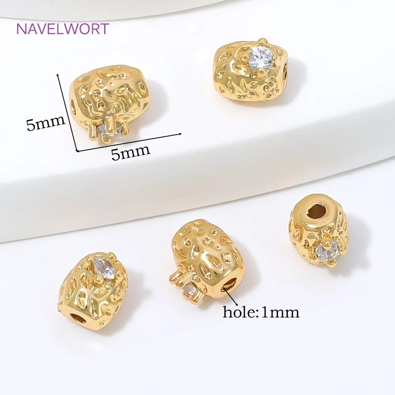 Разделители для бусин NAVELWORT золотые овальные 12 Pieces, 18K Gold Plated