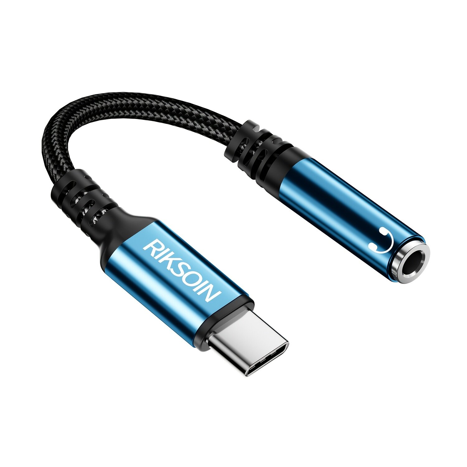 Адаптер USB Type-C на 3.5 мм (гнездо) для наушников, кабель Aux, длина 1 м (39.37 дюйма)