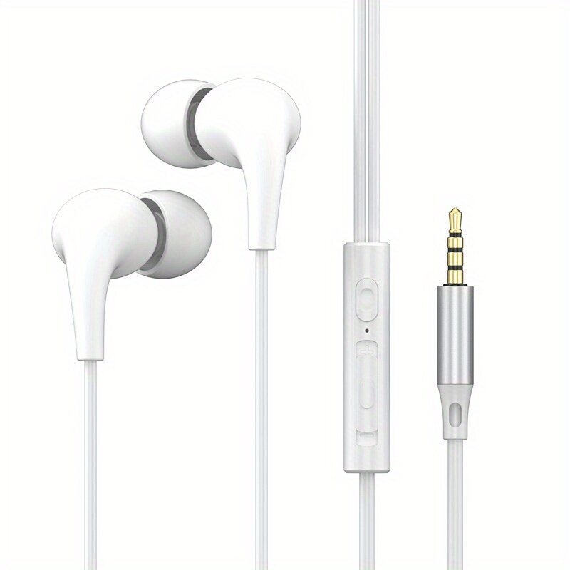 Проводные наушники с Type-C и 3,5 мм разъемом, Hi-Fi бас, стереозвук, регулировка громкости, микрофон, совместимые с Galaxy S25, S24, S23 Ultra и iPhone 16, 15 Pro Max, белые, 3,5 мм